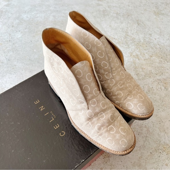 Celine | Shoes | Celine Paris Vintage Macadam Shoes Logo Monogram Size ...